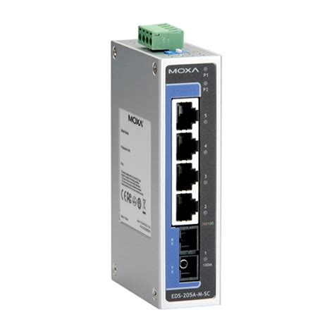 MOXA EDS A M SC Unmanaged Ethernet Switches Easy World Automation