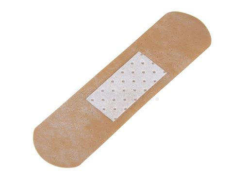 Brown Elastic Plaster Sticky Isolated on the White Background Stock ...