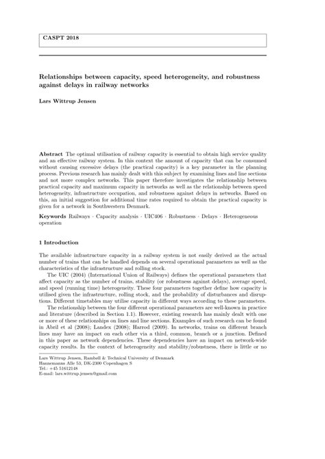Pdf Relationships Between Capacity Speed Heterogeneity And Robustness Against Delays In