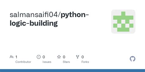 GitHub Salmansaifi Python Logic Building