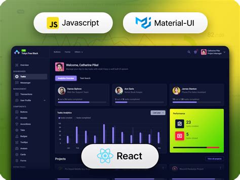 GitHub Bloomui Tokyo Free Black React Admin Dashboard Js