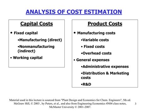 Lecture 5 Cost Estimation I PDF Mechanical And Industrial Engineering Industry Industries