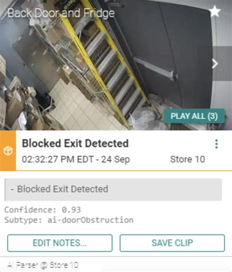 Blocked Exit Detection Solink
