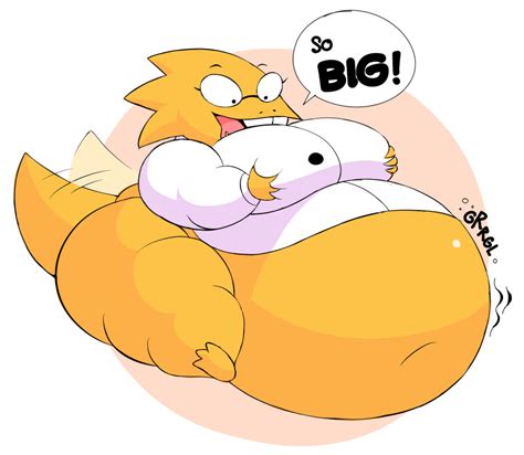 Rule 34 1girls Alphys Anthro Belly Breast Dinosaur English Text Fat