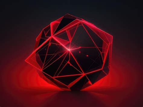 premium ai image a red geometrical earth
