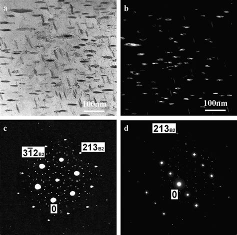 A Shows The Tem Bright Field Image Of Precipitates In The Ti 29 2 Ni Download Scientific