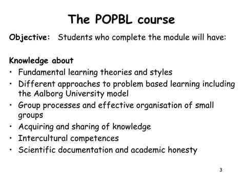 Ppt Project Organised Problem Based Learning Popbl Powerpoint