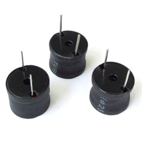 Leaded Inductor With Low DC Resistance High Saturation Material And Polyolefin Shrink Tubing