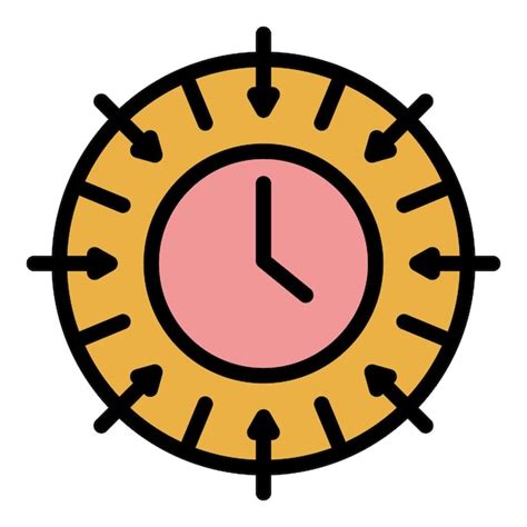 Premium Vector Clock With Arrows Icon Outline Clock With Arrows