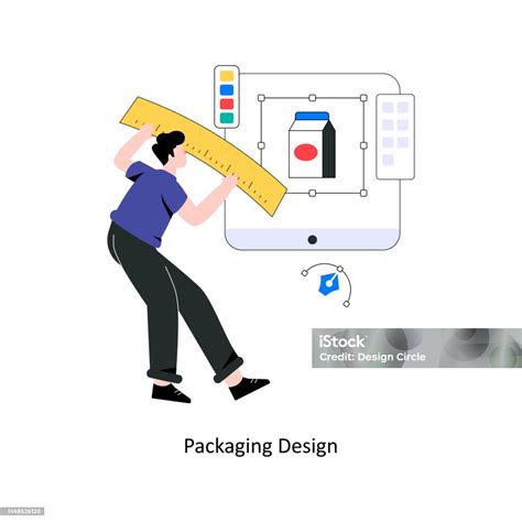 Desain Kemasan Desain Gaya Datar Ilustrasi Vektor Ilustrasi Stok