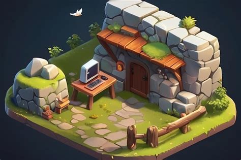 Very Detailed Tiny Cute Video Game Developer Cinematic Lighting Effect