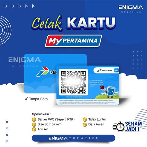 Jual CETAK KARTU MY PERTAMINA BAHAN PVC TEBAL TERVAFORIT Shopee