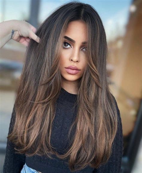 Black Hair Balayage Brunette Hair With Highlights Brunette Balayage