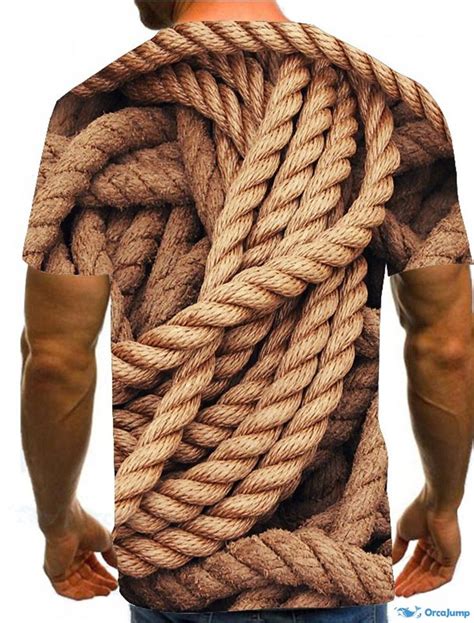 Orcajump Mens T Shirt Graphic Round Neck 3d Print Short Sleeve