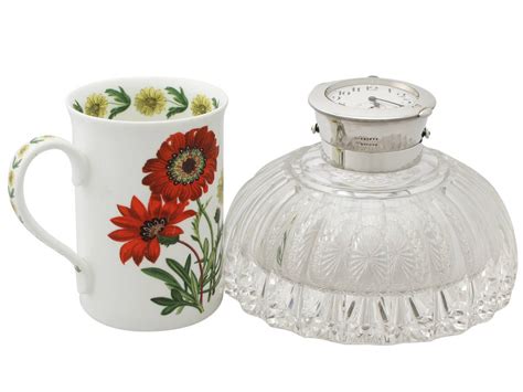 Sterling Silver Mounted Cut Glass Inkwell Antique Edwardian At 1stdibs