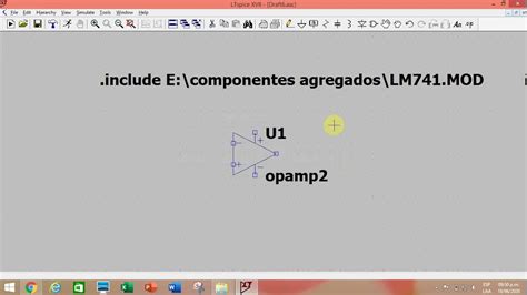 Como Agregar Un Componente En Ltspice Lm741 Youtube