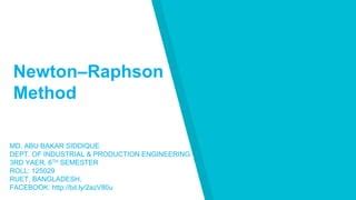 Newton Raphson Method Using C Programming PPT