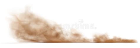 Dust Sand Cloud On A Dusty Road From A Car Stock Vector Illustration