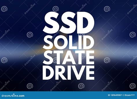 Ssd Solid State Drive Acronym Technology Concept Background Stock Image Image Of Business