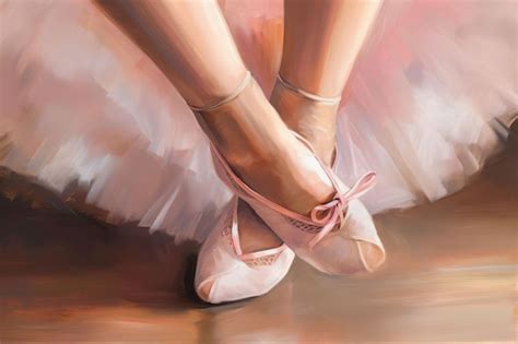 Premium Ai Image Ballerina Feet Pink Group Style Generate Ai