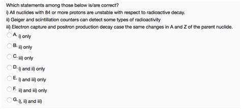 Solved Which Statements Among Those Below Is Are Correct Chegg