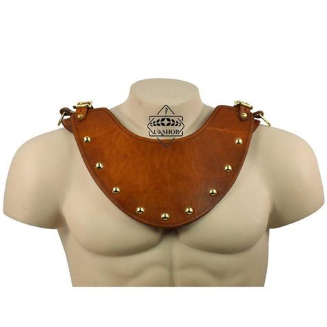 Soloman Leather Gorget Fantasy Leather Armor Soloman Leather Gorget