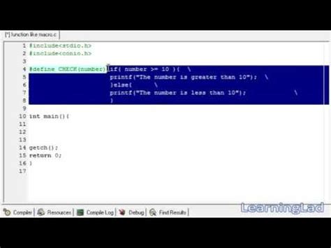 Function Like Macros In C Programming Language Video Tutorial YouTube