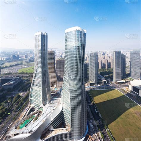 杭州 抽象 现代 办公大楼 浙江省 垂直画幅 办公室 建筑 无人 城市生活