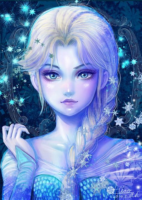 Frozen Disney Elsa Capelli Lunghi Congelati Occhi Azzurri Cartone Animato Sfondo Del Telefono Hd