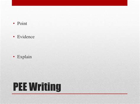 Ppt The Pee Model For Writing Powerpoint Presentation Free Download Id2581706