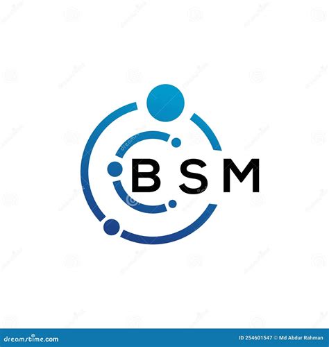 Bsm Letter Logo Design On White Background Bsm Creative Initials