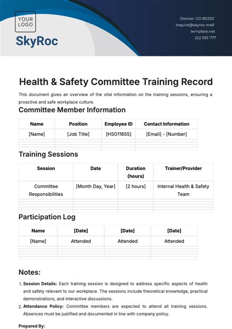 Free Health And Safety Templates To Edit Online And Print