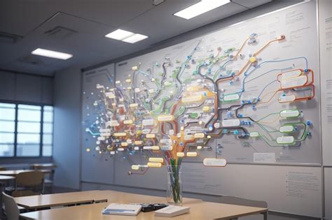 Premium Ai Image Futuristic Classroom Mind Maps Visualizing Complex