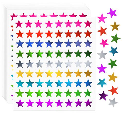 Amazon Calcomanías de estrella 2520 calcomanías metálicas de