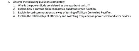 Solved Answer The Following Questions Completely 1 Why Is The Power