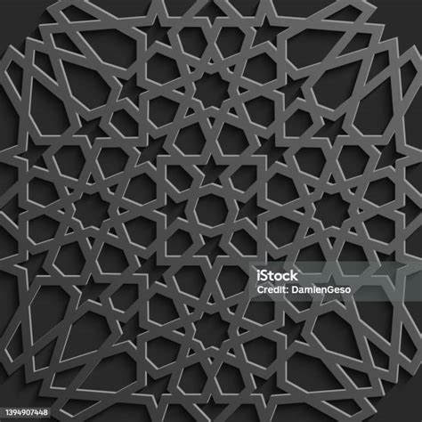 원활한 이슬람 패턴 3d 전통적인 아랍 디자인 요소 0명에 대한 스톡 벡터 아트 및 기타 이미지 0명 곡선 기하 도형