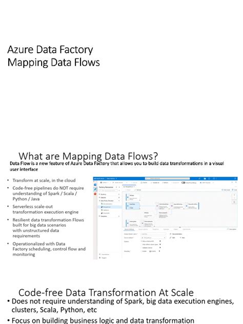 Azure Data Factory Mapping Data Flows Pdf Apache Spark Data Warehouse