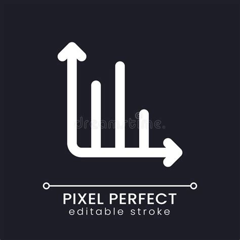 Infochart Pixel Perfect White Linear Ui Icon For Dark Theme Stock