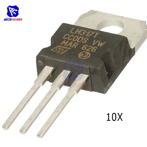 IC 칩 LM317T LM317 317 조절식 조정기 트랜지스터 TO 220 전압 조정기, 오리지널 집적 회로, 10 PCs ...