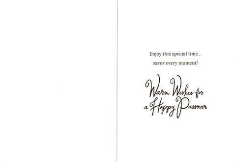 Joyous Blessings Seder Plate On Blue Passover Card