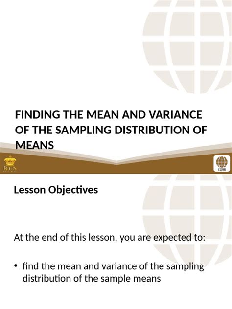 Psunitiiilesson2findingthemean Andvarianceofthesampling