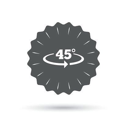 Angle 45 Degrees Sign Icon. Geometry Math Symbol Stock Clipart ...
