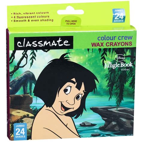 Buy Classmate Colour Crew Wax Crayons 90 Mm Disney The Jungle Book