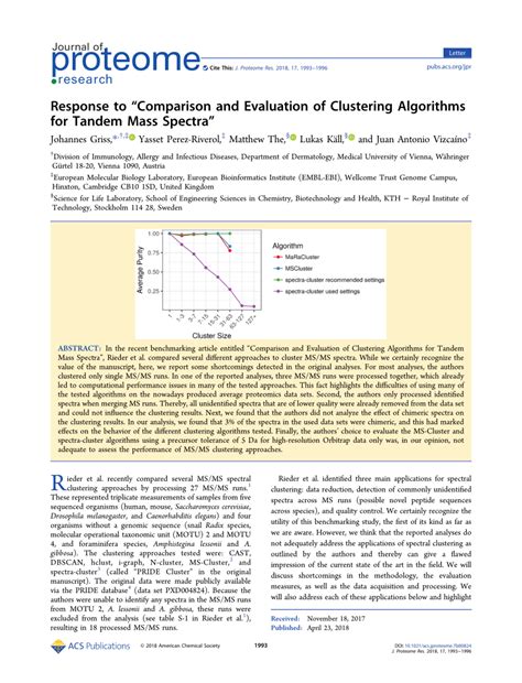 Pdf Response To “comparison And Evaluation Of Clustering Algorithms