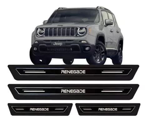 Jogo Soleira Proteção Modelo Original Preto Jeep Renegade
