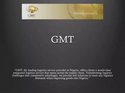 PPT GMT PowerPoint Presentation Free Download ID
