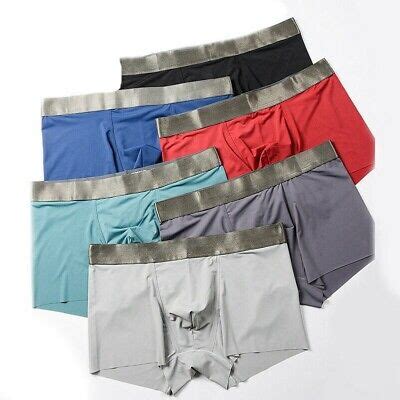 Herren Eis Seide Boxershorts Unterwäsche Schlüpfer Nahtlos Unterhosen Shorts eBay