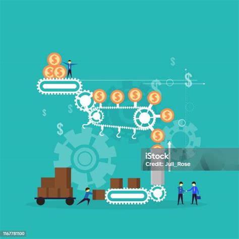 Konsep Kerja Tim Ilustrasi Vektor Orangorang Dalam Tim Bekerja Untuk