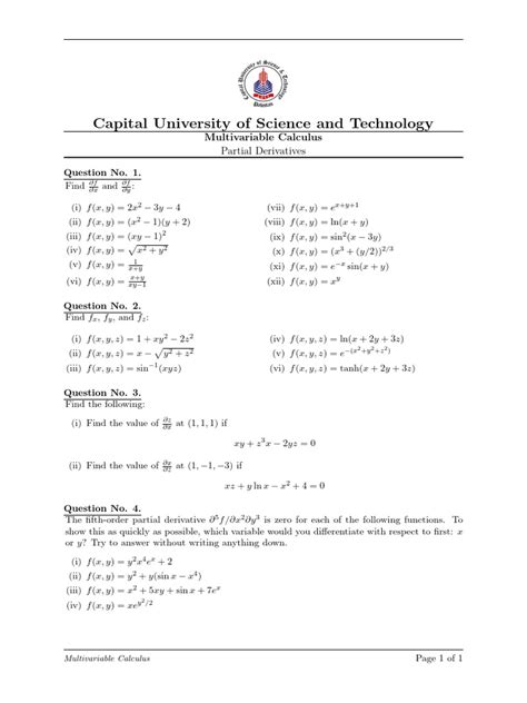 5 Partial Derivatives 143 Pdf