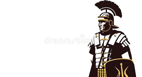 A Stylized Depiction Of A Roman Soldier Dressed In Traditional